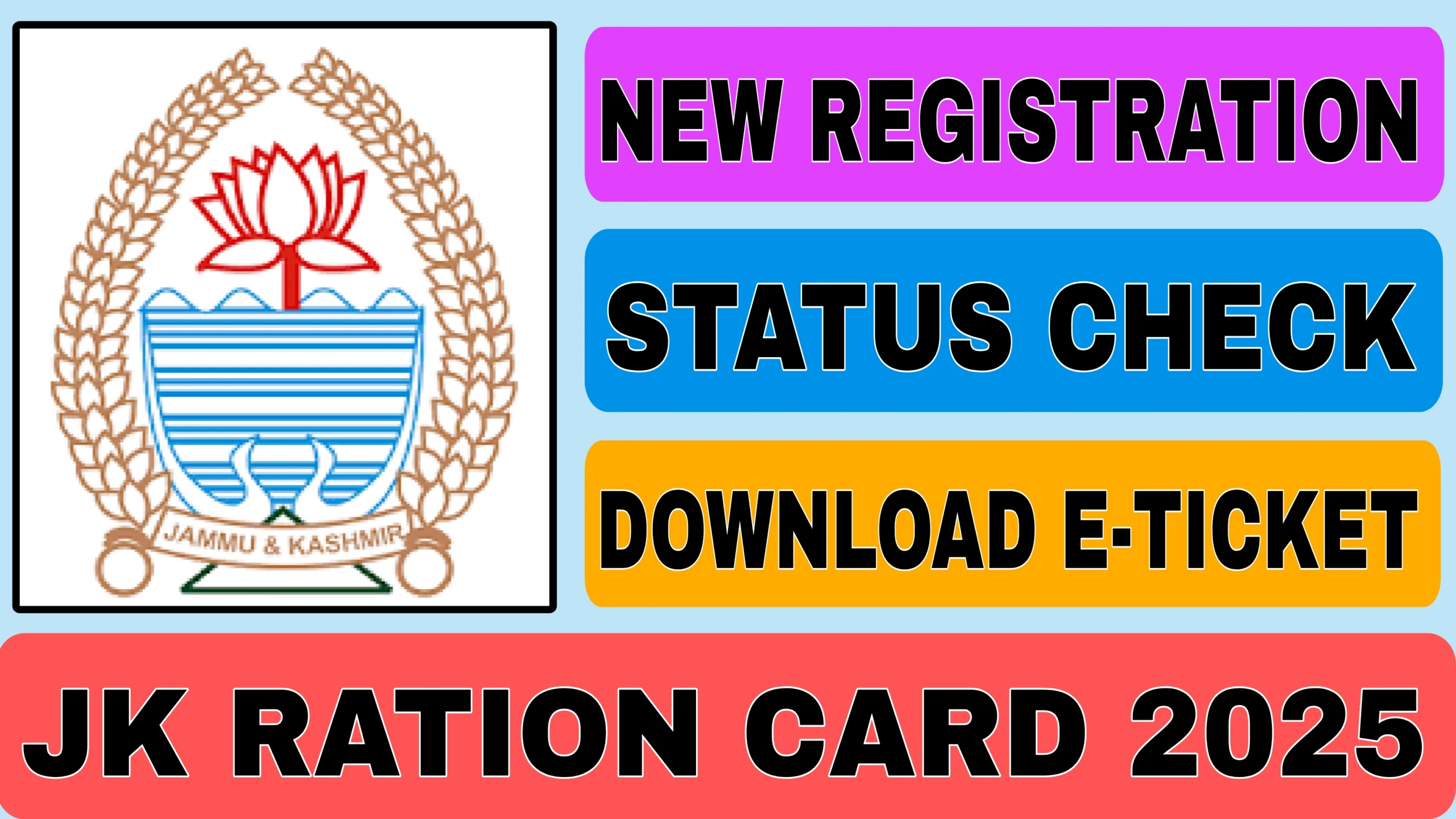 JK Ration Card 2025 > New Registration, Status Check, Download e-Ticket - AWAS KIT